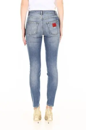 Dolce & Gabbana Faded Skinny Jeans - Blue