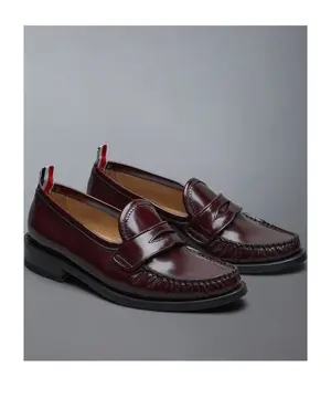 Thom Browne Leather Penny Loafers - Black