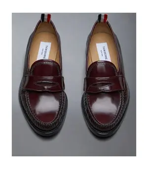 Thom Browne Leather Penny Loafers - Black