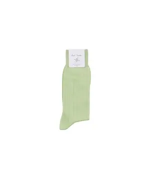 Paul Smith Ribbed Cotton Crew Socks - Green