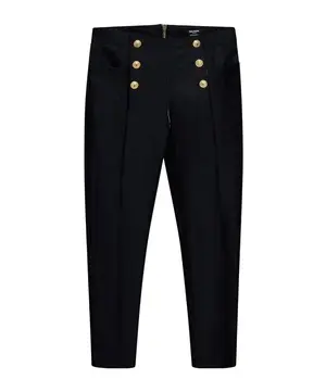 Balmain Straight Leg Zip Closure Pants