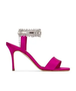 Manolo Blahnik Embellished Strappy High Heel Sandals