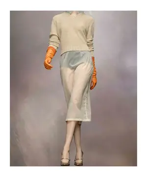 MAISON MARGIELA V-neck Knitted Jumper - Light Brown