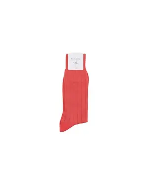 Paul Smith Ribbed Crew Socks - Red