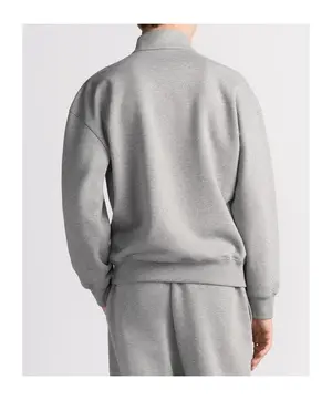 Dior High Neck Zip Detailed Sweatshirt - Grey
