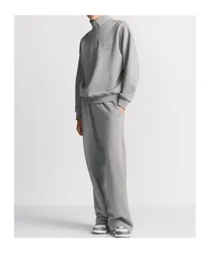 Dior High Neck Zip Detailed Sweatshirt - Grey