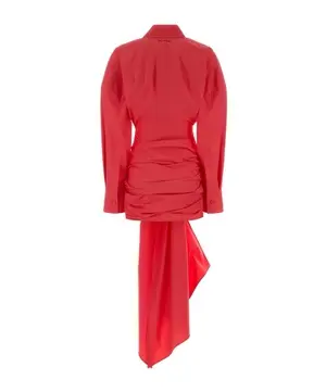 Attico Draped Shirt Dress