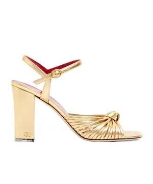 Valentino Garavani Valentino Annet Laminated Nappa Sandal 90mm Gold