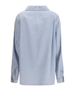 TOM FORD Striped Button-up Shirt With Contrasting Piping