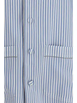 TOM FORD Striped Button-up Shirt With Contrasting Piping