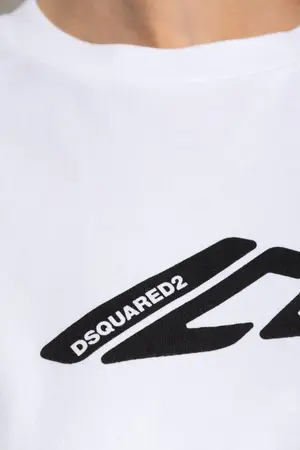 Dsquared2 Icon" Logo Printed Crewneck T-shirt - White