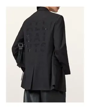 ALLSAINTS Essie Single-button Blazer With Hot-fix Embellishments