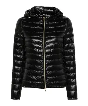 Herno Long-sleeved Down Jacket With Detachable Hood - Black