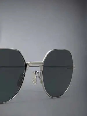 Thom Browne Geometric Frame Sunglasses - Black