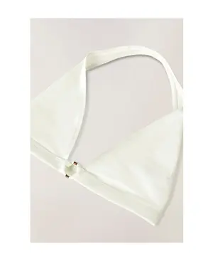 Loro Piana Triangle Bikini Top - White
