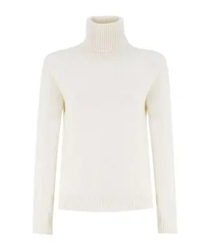 Fabiana Filippi Sequin Turtleneck Sweater - White