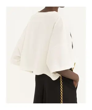 Chloé Logo Print Cropped T-shirt - White