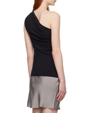 ANINE BING Camila One-shoulder Ribbed Top