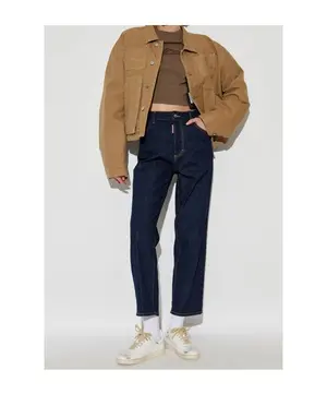 Dsquared2 Cropped Crewneck T-shirt - Brown