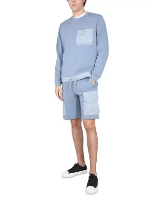 Paul Smith Logo Embroidered Cargo Shorts - Blue
