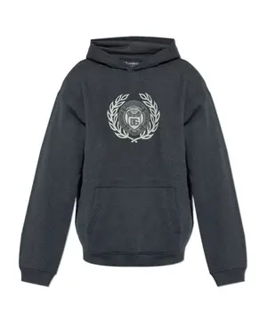 Dolce & Gabbana Logo Print Hoodie - Grey