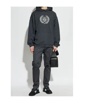 Dolce & Gabbana Logo Print Hoodie - Grey