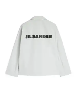 JIL SANDER Snap Button Jacket With Classic Collar - Light Gray