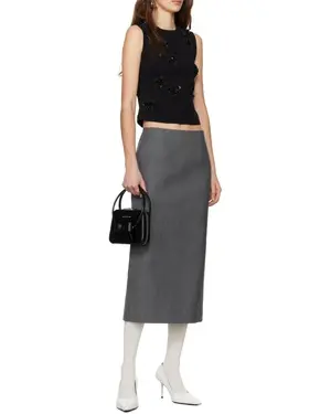 SHUSHU/TONG Sleeveless Vest With Floral Embellishments