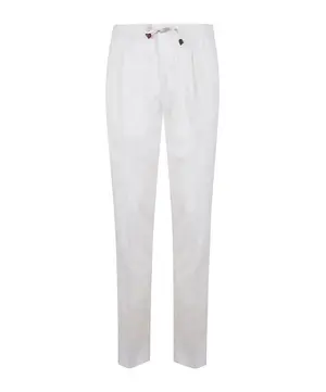 Incotex Pleat-detail Trousers - White