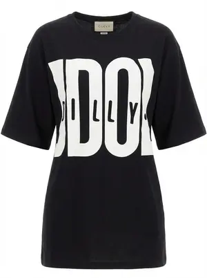Gucci Long Logo-printed T-shirt - Black