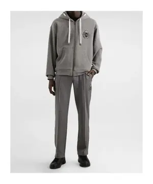 Dolce & Gabbana Dolce Gabbana Logo Patch Jersey Joggers - Grey