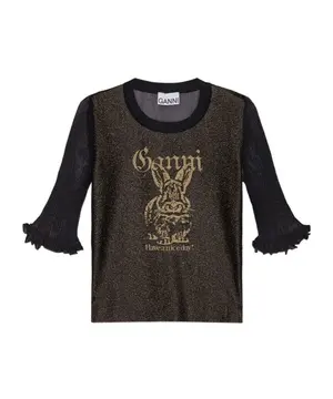 Ganni Sheer Blouses