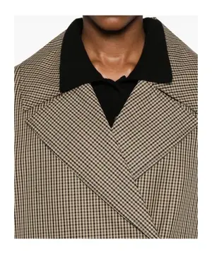 TOTEME Double Breasted Oversized Check Coat - No
