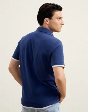 Brunello Cucinelli Layered Slim Fit Polo Shirt