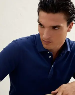 Brunello Cucinelli Layered Slim Fit Polo Shirt