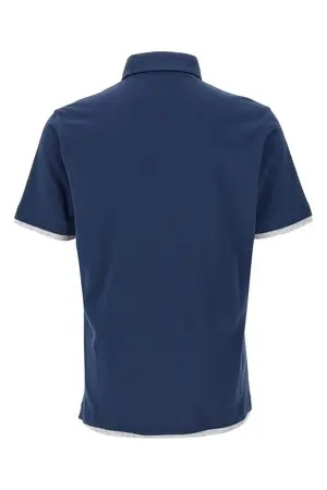 Brunello Cucinelli Layered Slim Fit Polo Shirt