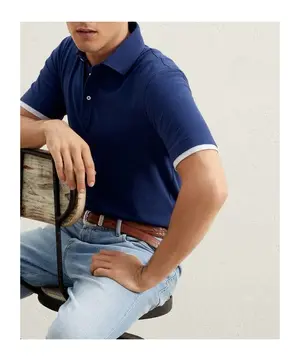 Brunello Cucinelli Layered Slim Fit Polo Shirt