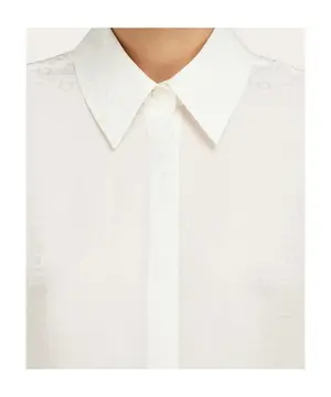 FERRAGAMO Gancini Print Shirt - Mascarpone