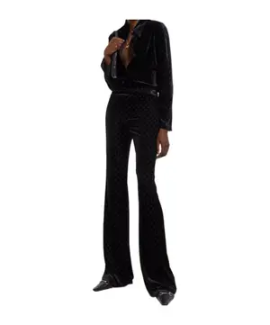 Gucci Gg Stretch Devoré Velvet Flare Pants