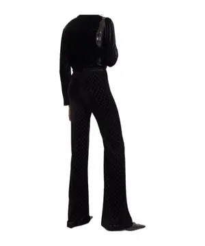 Gucci Gg Stretch Devoré Velvet Flare Pants