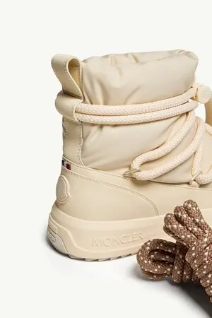 Moncler Padded Lace-up Boots - Light Beige