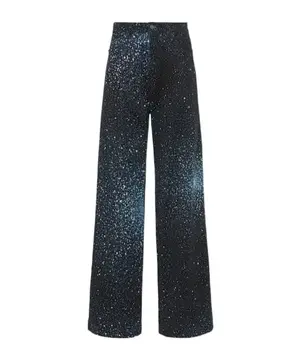 Giuseppe Di Morabito Embellished Wide-leg Denim Pants