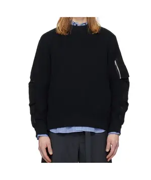 Sacai Drop Shoulder Sweatshirts Hoodies For Men