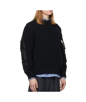 Sacai Sponge Pullover - Black