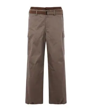 Sacai Belted Cargo Trousers - Brown