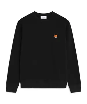 Maison Kitsuné Fox Head Embroidered Sweatshirt - Black
