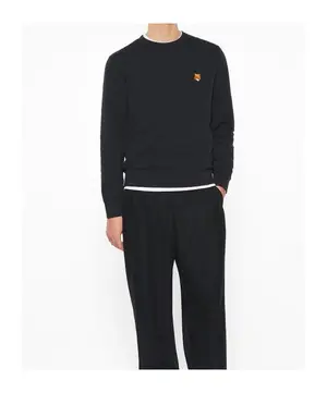Maison Kitsuné Fox Head Embroidered Sweatshirt - Black