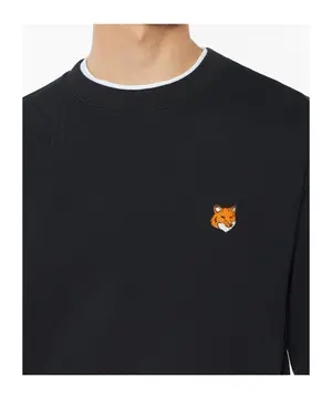 Maison Kitsuné Fox Head Embroidered Sweatshirt - Black