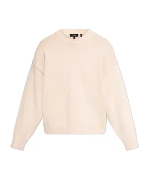 Theory Crew Neck Ribbed Knit Jumper - Pink