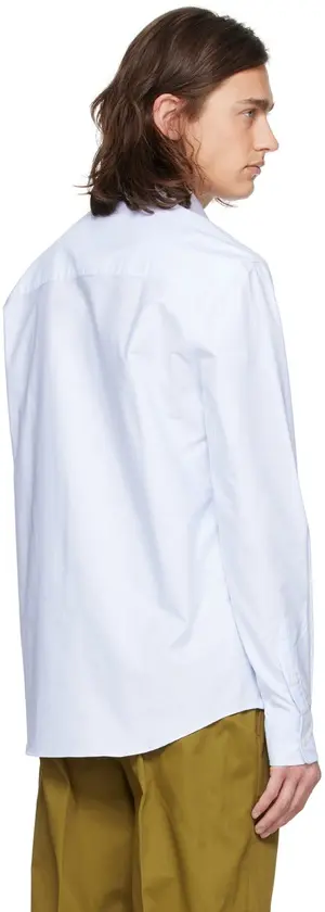 Maison Kitsuné Logo Embroidered Long-sleeved Shirt